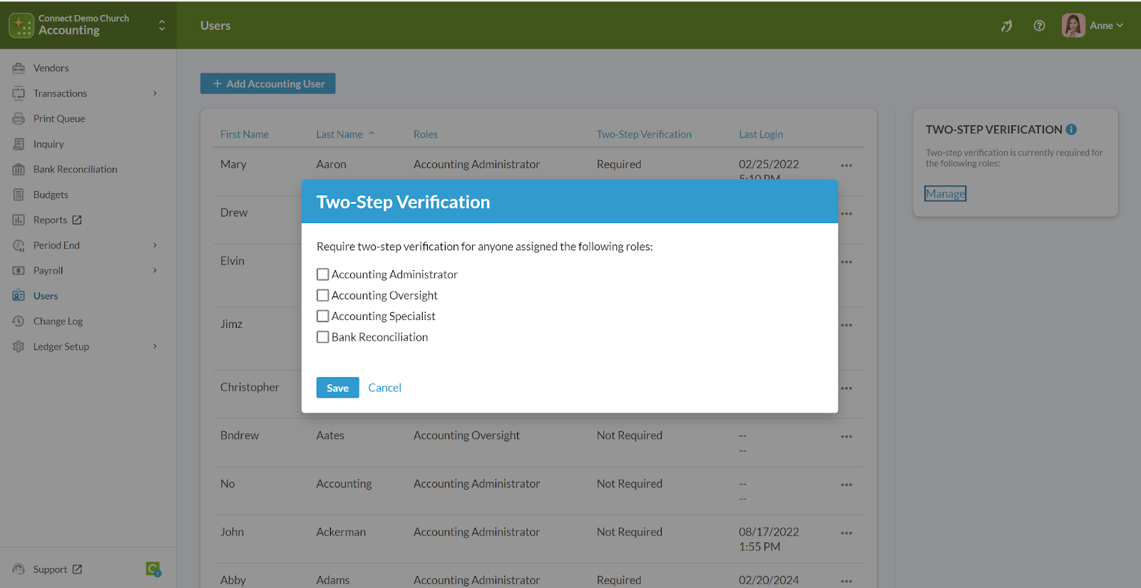 Secure Your Ministry: Elevating Data Protection with Optional Two-Step ...