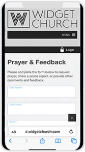 Website Widgets for Large Churches | MinistryPlatform